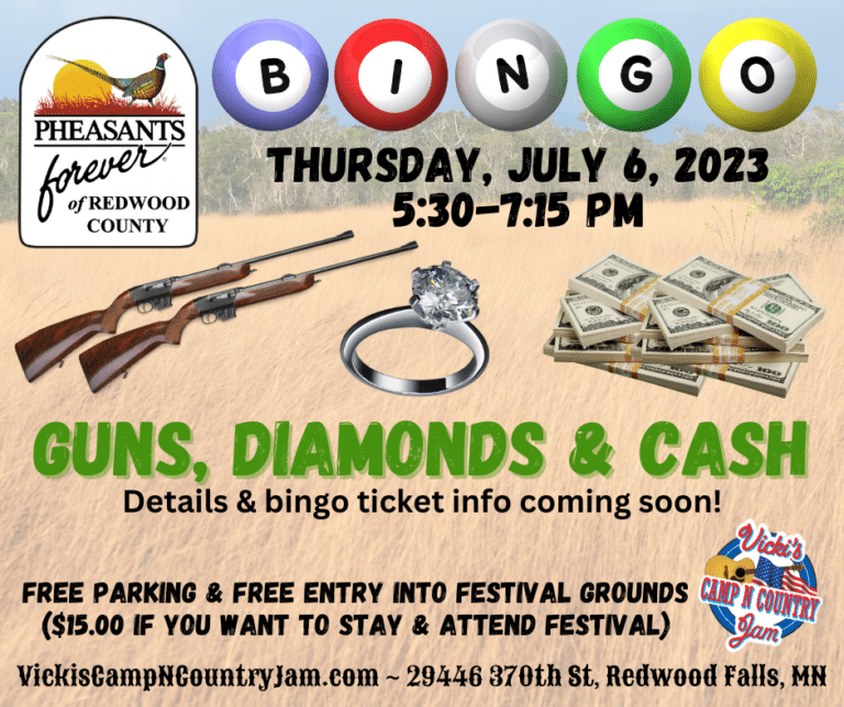 Gun & Diamond Bingo at Vicki's Camp N Country Jam