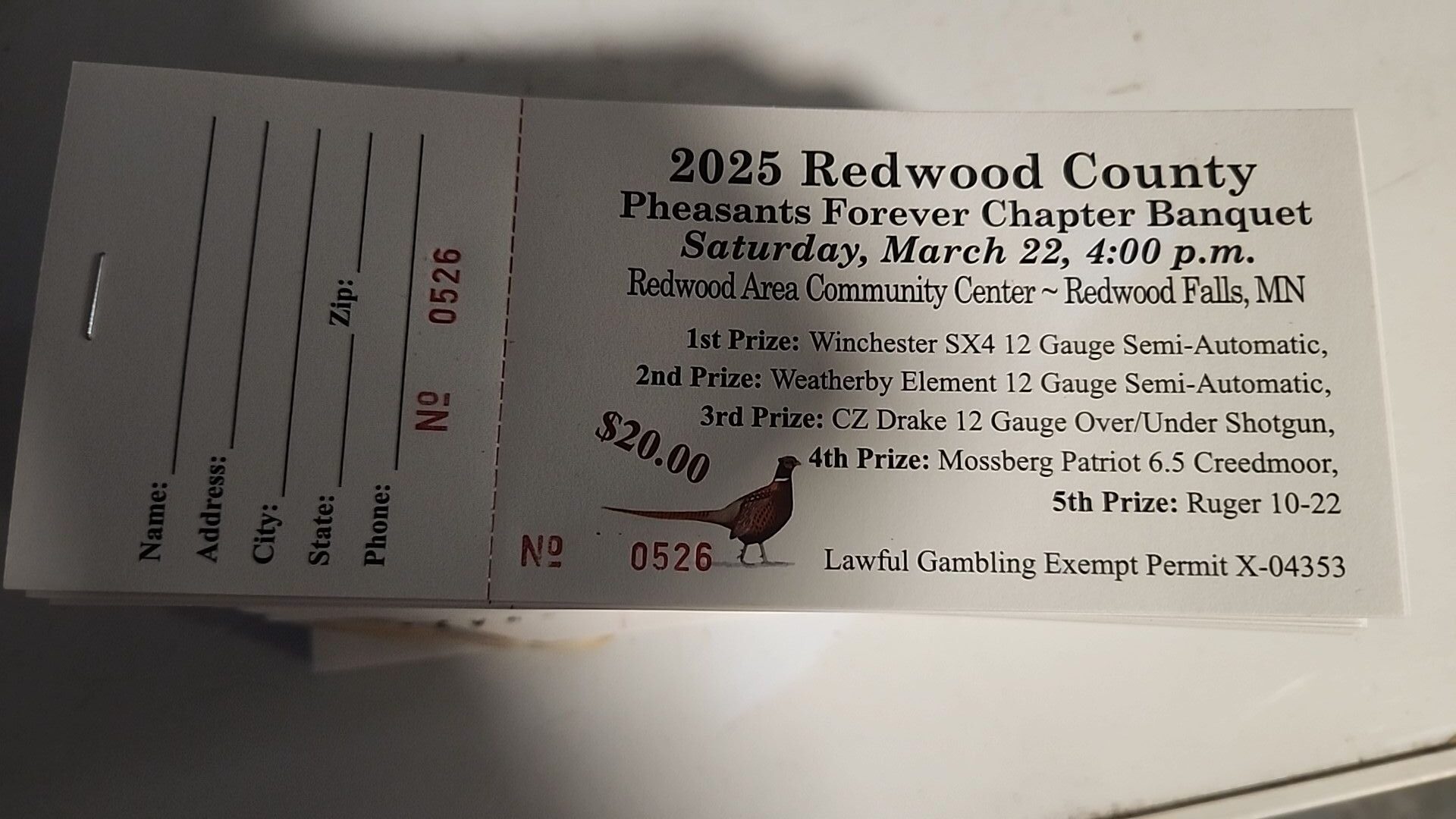 Get Your Pre-Banquet Raffle Tickets Before They're Gone! - Redwood ...